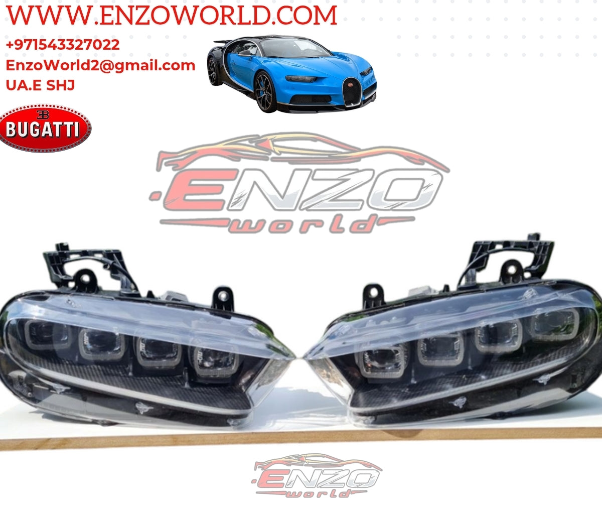 Bugatti Chiron Super sport 300+ Headlights SET – Enzo world
